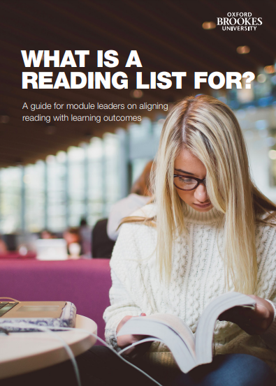 What is a reading list for?… Revisited – OXFORD BROOKES LIBRARY NEWS